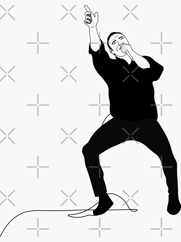 "Future Islands Sam Herring Reach BW" Sticker for Sale by GingerinoPom ...