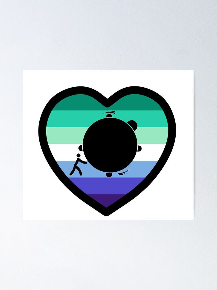 "Inflation Graphic Heart LGBTQIA+ MLM Pride" Poster for Sale by ...