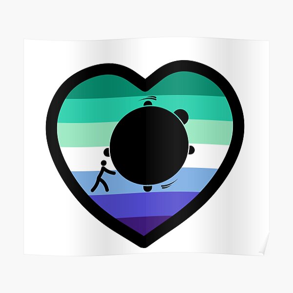 "Inflation Graphic Heart LGBTQIA+ MLM Pride" Poster for Sale by ...