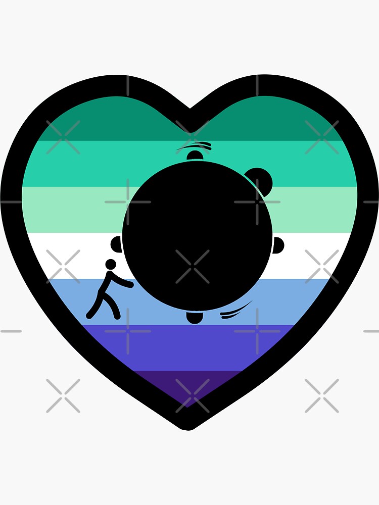 "Inflation Graphic Heart LGBTQIA+ MLM Pride" Sticker for Sale by ...