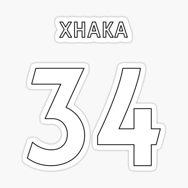 "Granit Xhaka 34 Arsenal 2022/23" Sticker for Sale by josh205 | Redbubble