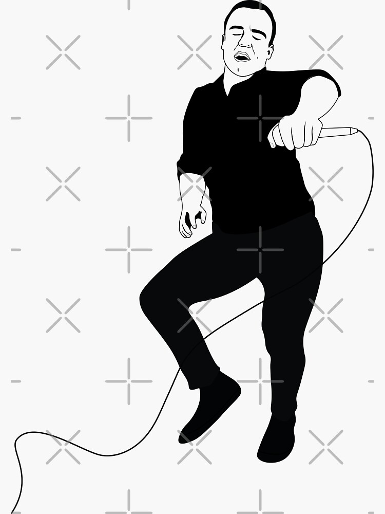 "Future Islands Sam Herring Boogie BW" Sticker for Sale by GingerinoPom ...