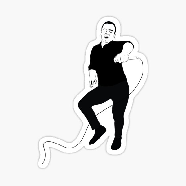 "Future Islands Sam Herring Boogie BW" Sticker for Sale by GingerinoPom ...