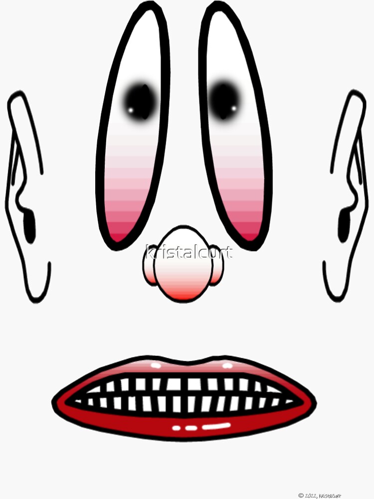 "Nervous Face" Sticker for Sale by kristalcurt | Redbubble