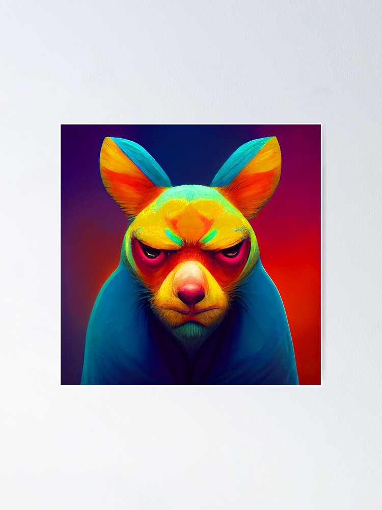 "Angry kangaroo 2" Poster for Sale by Pikantz | Redbubble