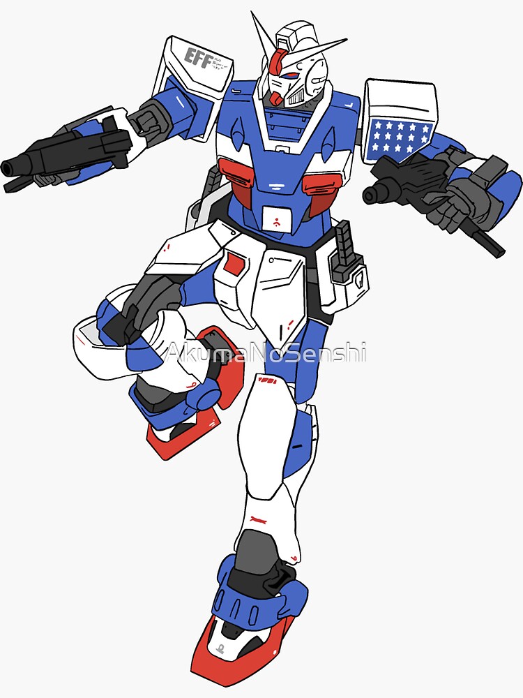 "Gundam RX-78-2 " Sticker for Sale by AkumaNoSenshi | Redbubble