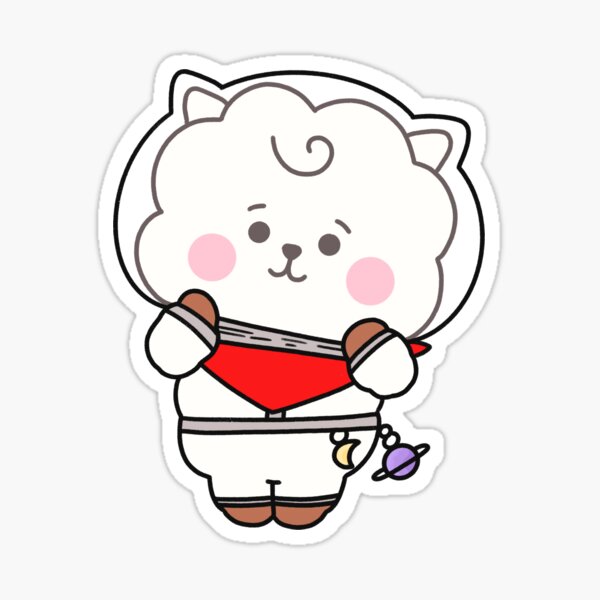 Pegatina «Jin RJ- The Astronaut » de MomosDrawing | Redbubble