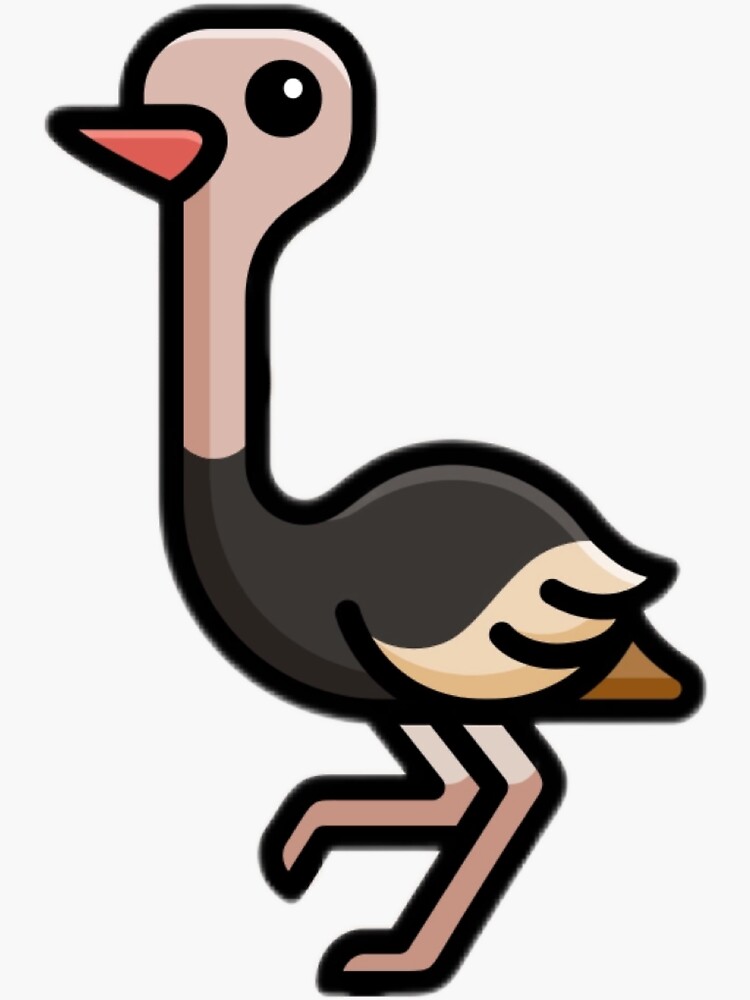 "Ostrich Stickers" Sticker for Sale by VaneltiaDavilla | Redbubble