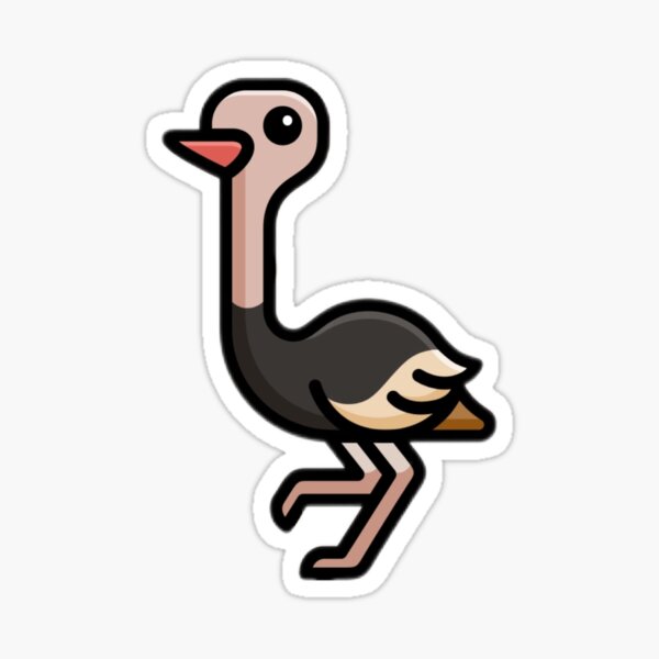 "Ostrich Stickers" Sticker for Sale by VaneltiaDavilla | Redbubble