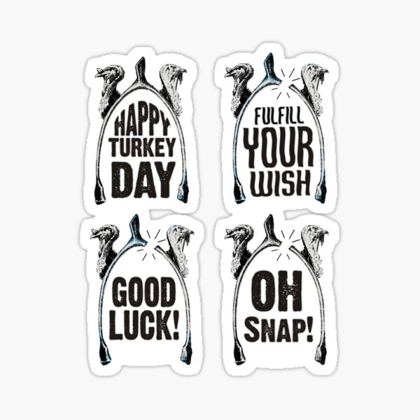 " happy Turkey Day fulfill your wish Good Luck wish bone Turkey Day ...