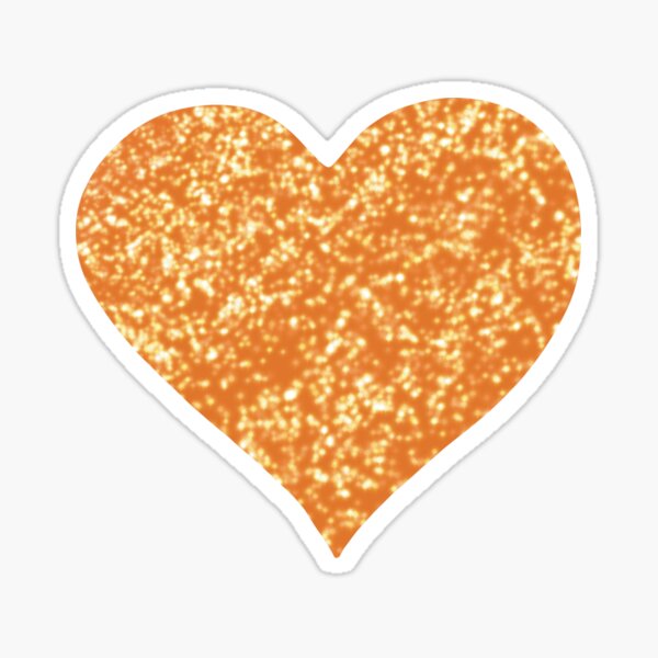 "Orange Heart " Sticker for Sale by SheeshStickerz | Redbubble