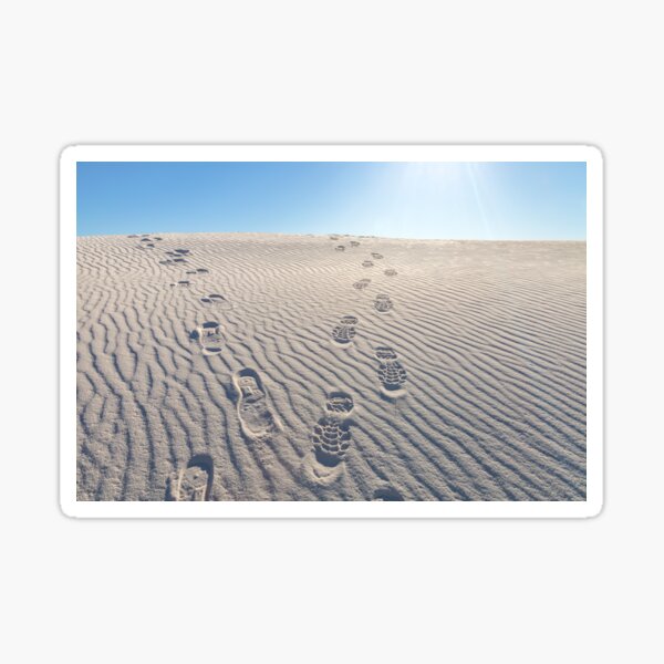 "Footsteps in Desert" Sticker for Sale by jvnimages | Redbubble