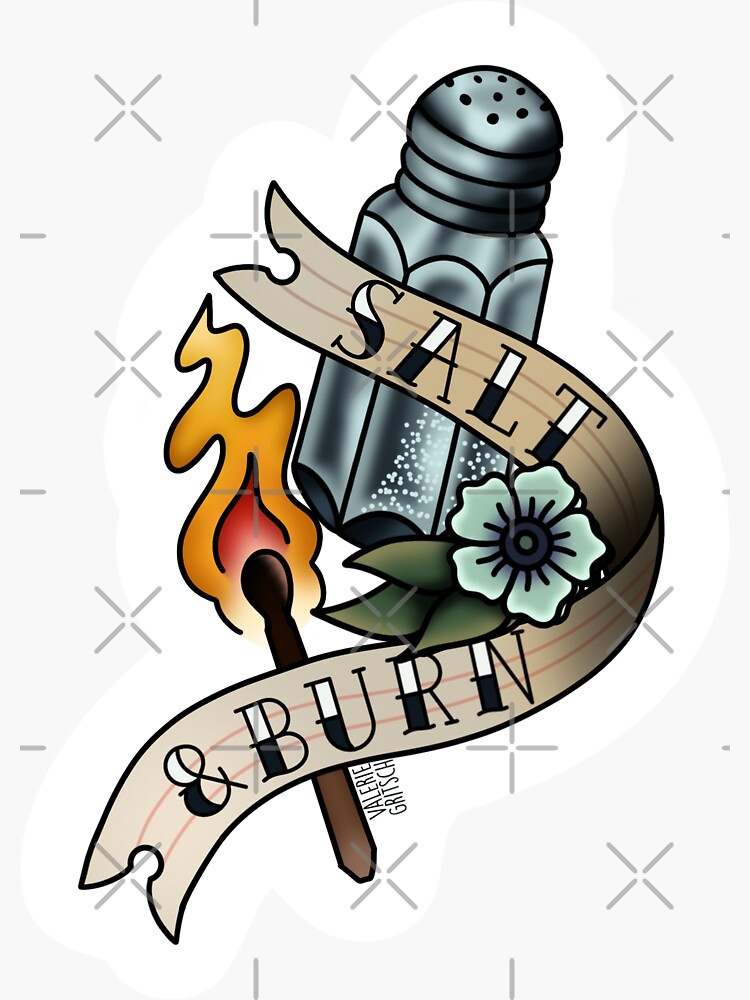 "Salt and Burn" Sticker for Sale by spottedhound | Redbubble