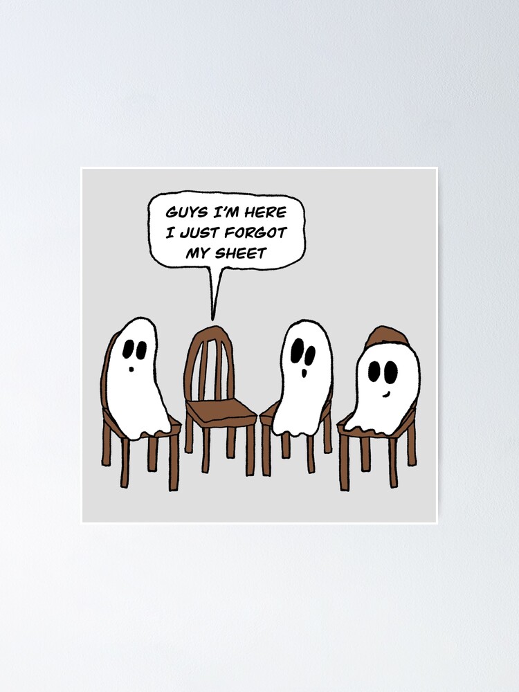 "Funny Halloween Ghost Friends" Poster for Sale by PlusInfinitee ...