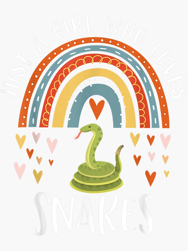 "Just a Girl Who Loves Snakes Cute Snake Themed Lover Girls" Sticker ...