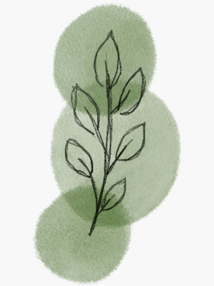 "Aesthetic Leaves" Sticker for Sale by Megs20 | Redbubble