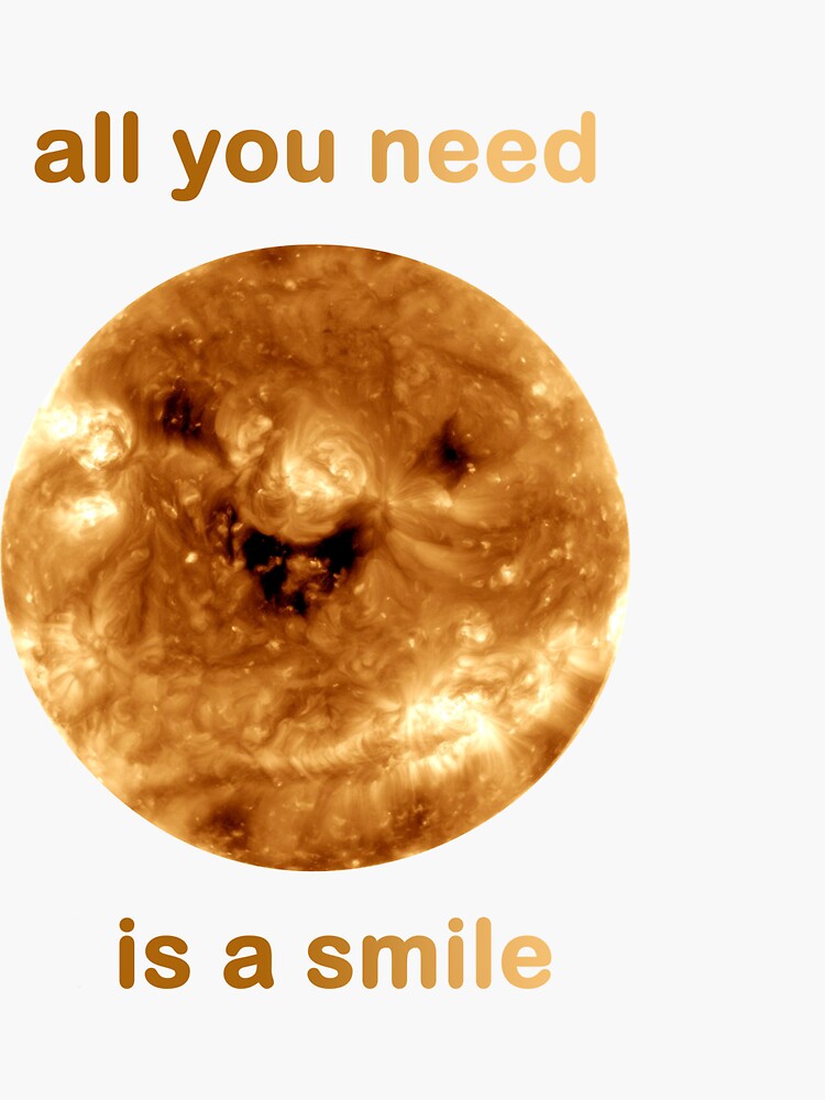"Smiling Sun NASA All You Need Is A Smile" Sticker for Sale by kulls ...