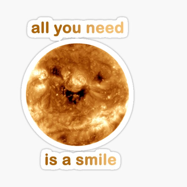 "Smiling Sun NASA All You Need Is A Smile" Sticker for Sale by kulls ...