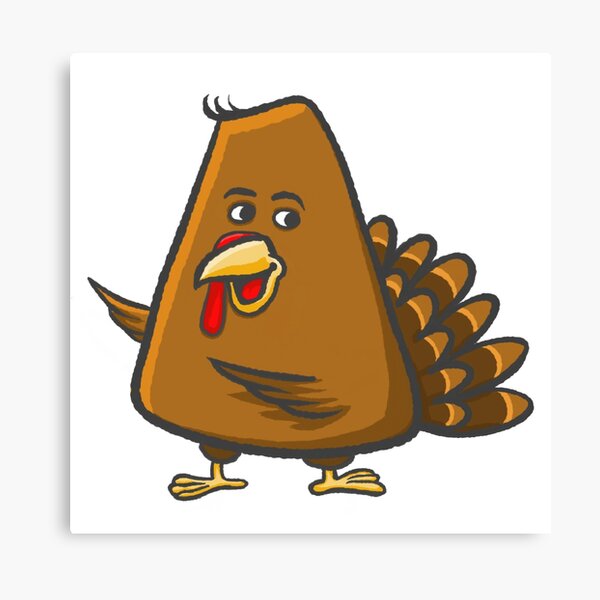 "Thanksgiving turkey - funny drawing " Canvas Print for Sale by Jarek ...