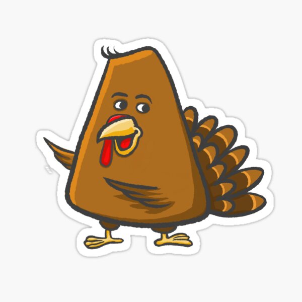 "Thanksgiving turkey - funny drawing " Sticker for Sale by Jarek-Design ...