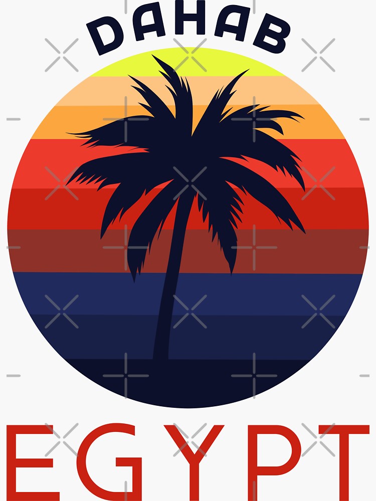 "Dahab Egypt Sunset Palm Tree" Sticker for Sale by EgyptConnection ...