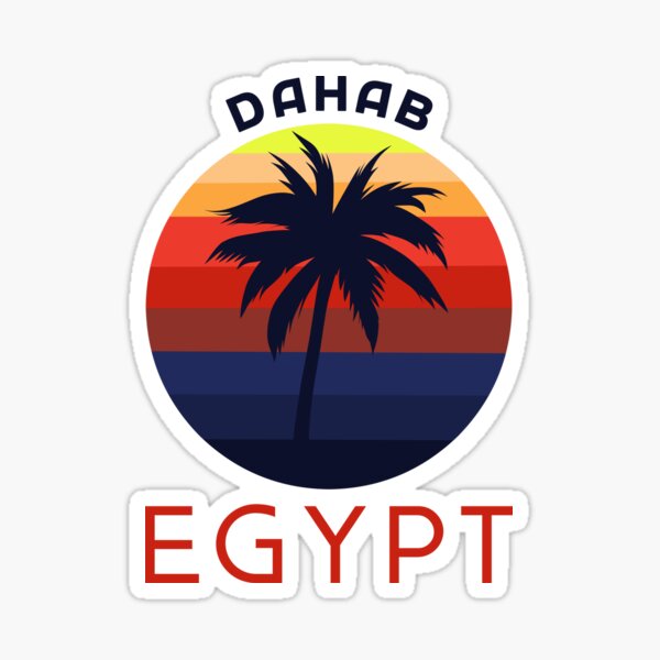 "Dahab Egypt Sunset Palm Tree" Sticker for Sale by EgyptConnection ...