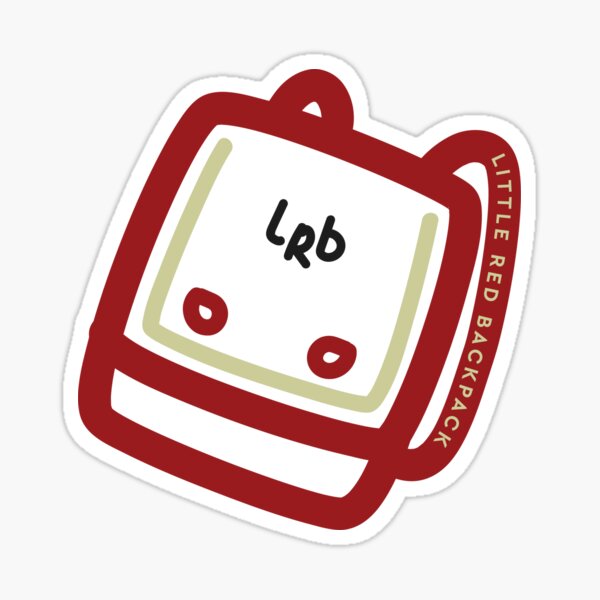 "Little Red Backpack Logo" Sticker for Sale by LRBstore | Redbubble
