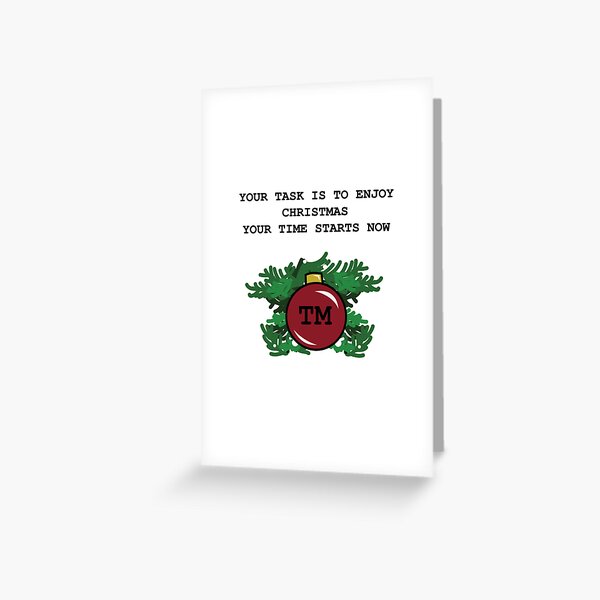 "Taskmaster Christmas Task" Greeting Card for Sale by Lucy Nguyen ...