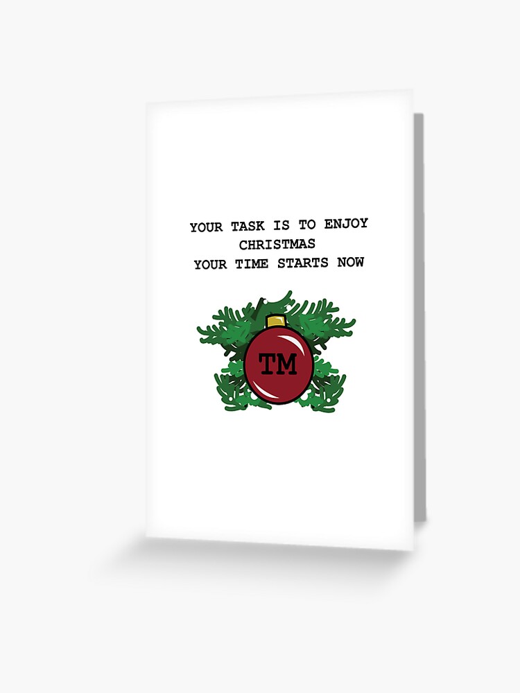"Taskmaster Christmas Task" Greeting Card for Sale by Lucy Nguyen ...