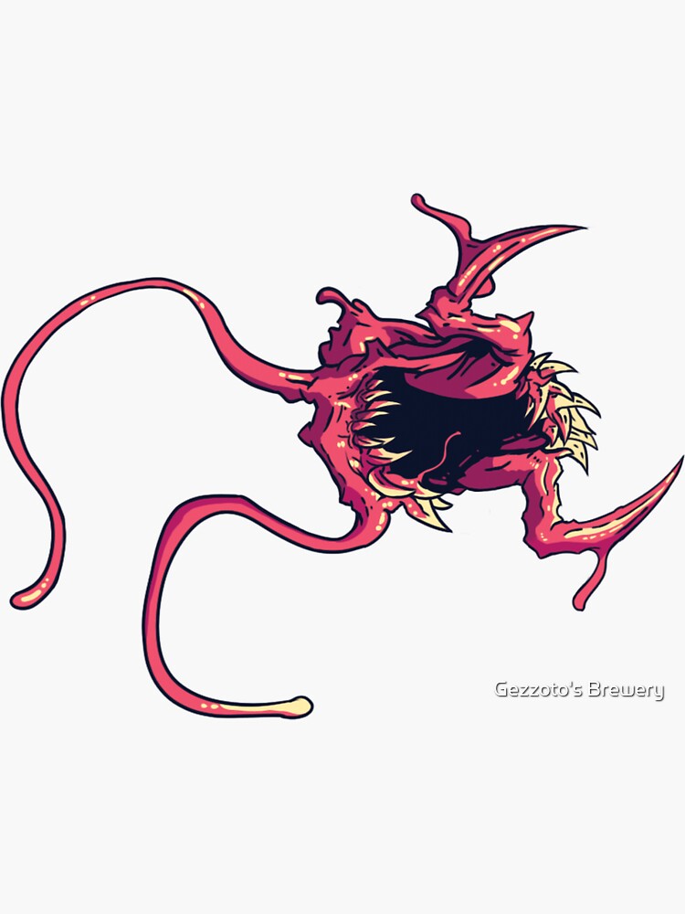 "Jumping Vibrant Mutated Bio Organic Monster" Sticker for Sale by ...