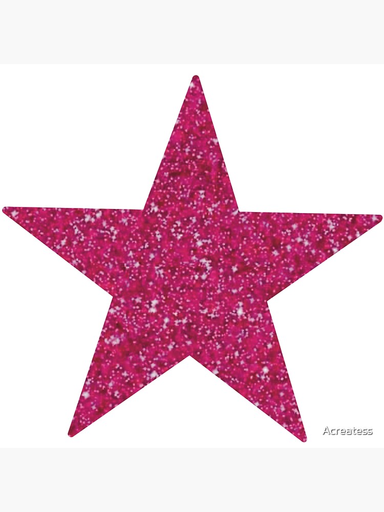 "Pink glitter star" Poster for Sale by Acreatess | Redbubble