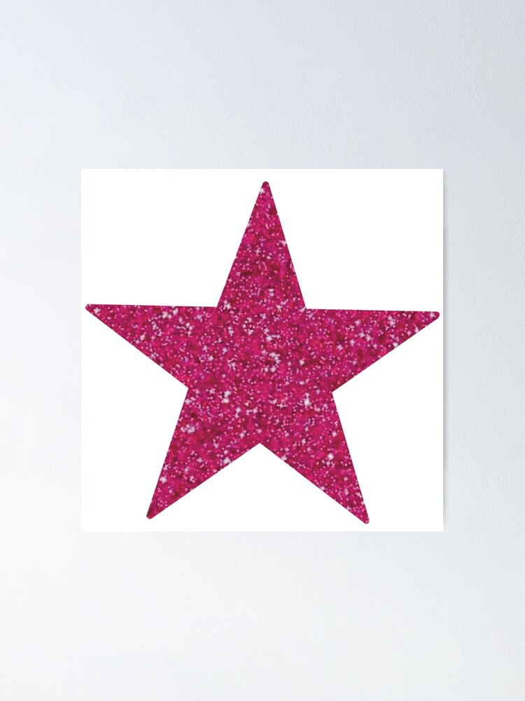 "Pink glitter star" Poster for Sale by Acreatess | Redbubble