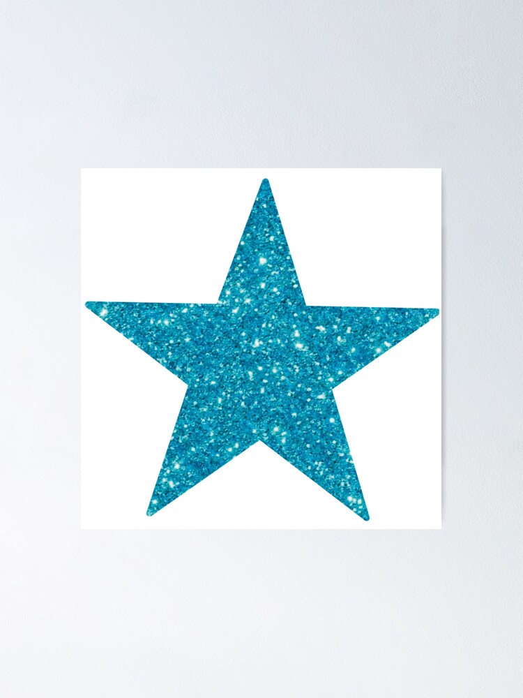 "Blue glitter star" Poster for Sale by Acreatess | Redbubble