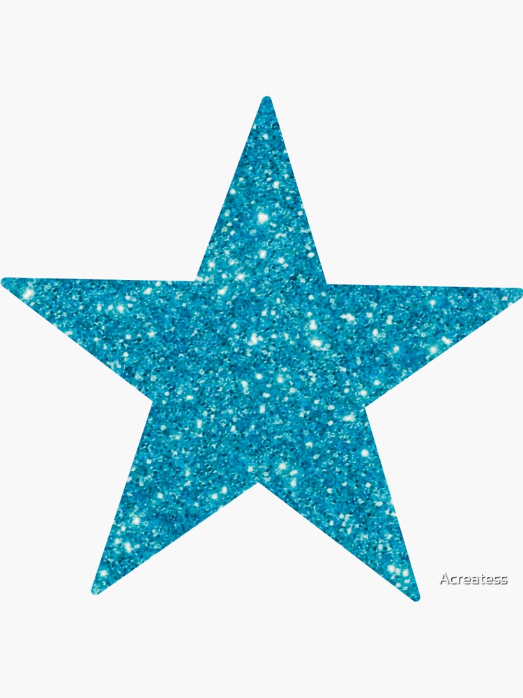 "Blue glitter star" Sticker for Sale by Acreatess | Redbubble
