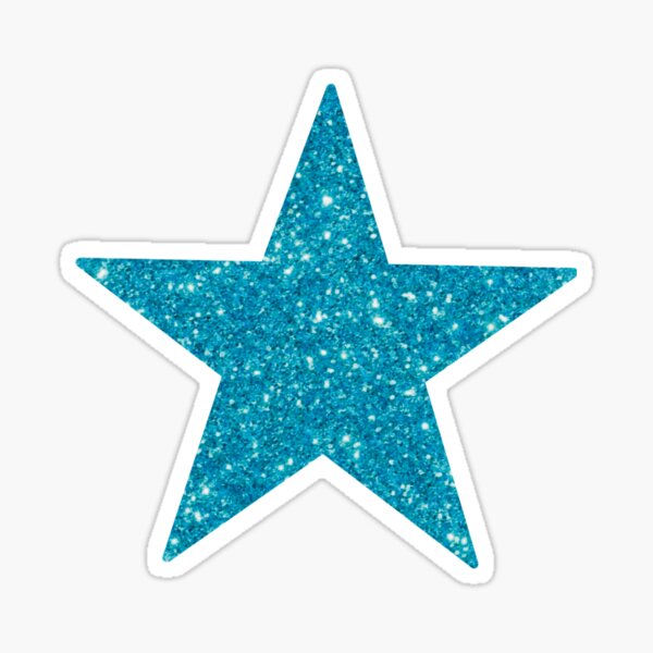 "Blue glitter star" Sticker for Sale by Acreatess | Redbubble