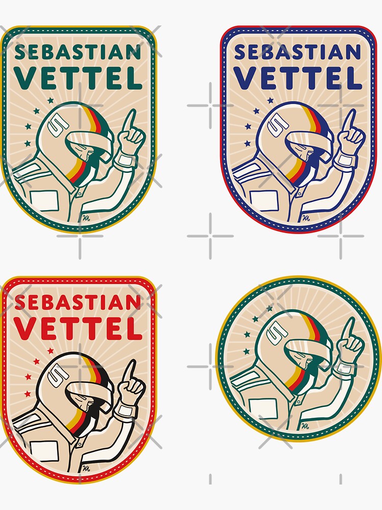 "Sebastian Vettel Sticker Pack" Sticker for Sale by krupa-designs ...