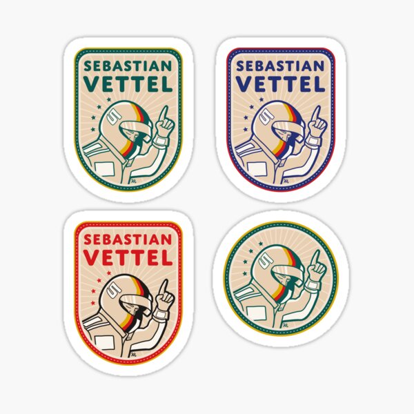 "Sebastian Vettel Sticker Pack" Sticker for Sale by krupa-designs ...