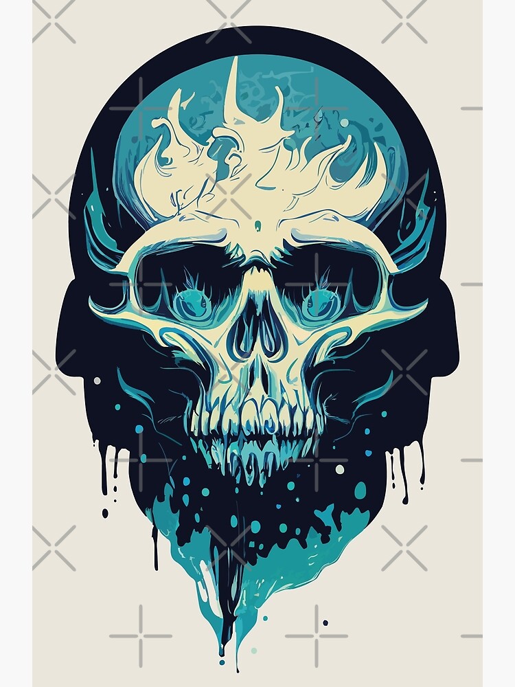"Spirit Skull made with liquids" Poster for Sale by r-evolution-art ...