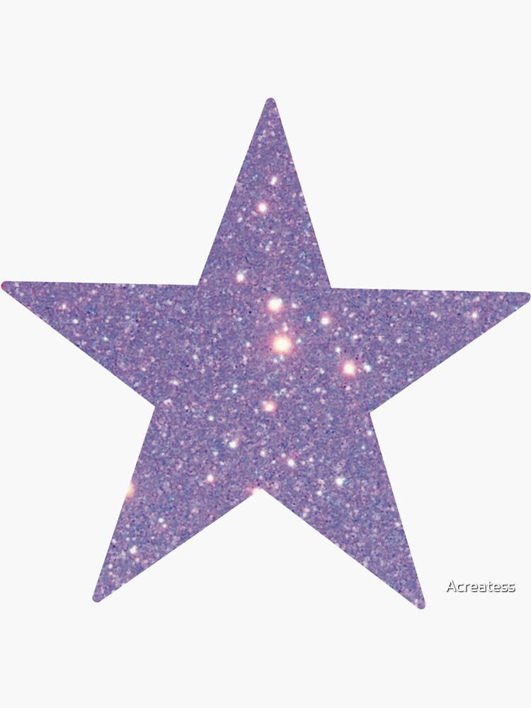 "Purple glitter star" Sticker for Sale by Acreatess | Redbubble
