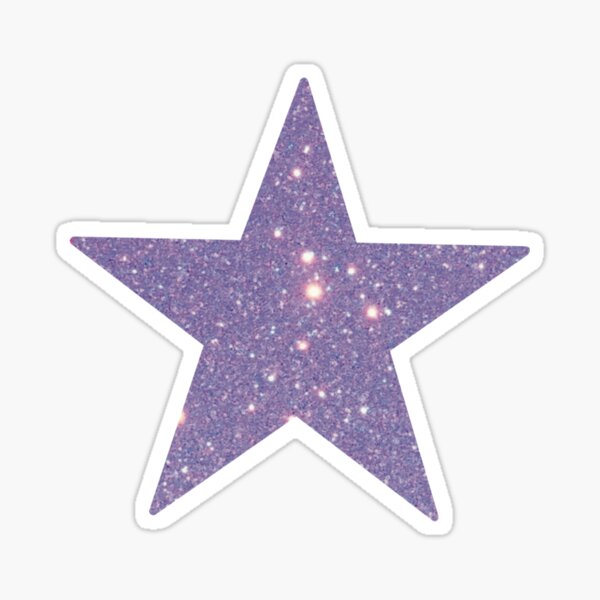 "Purple glitter star" Sticker for Sale by Acreatess | Redbubble