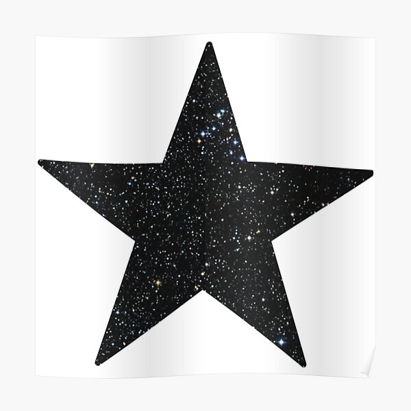 "Black glitter star" Poster for Sale by Acreatess | Redbubble
