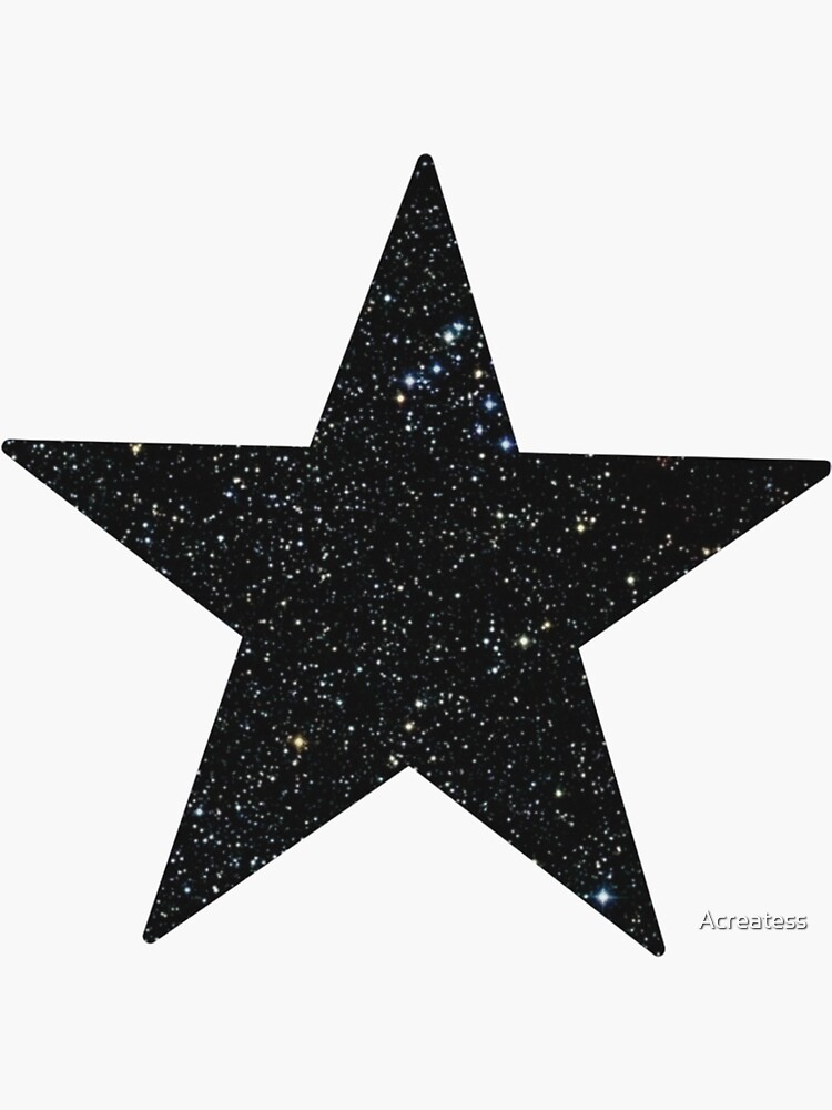 "Black glitter star" Sticker for Sale by Acreatess | Redbubble