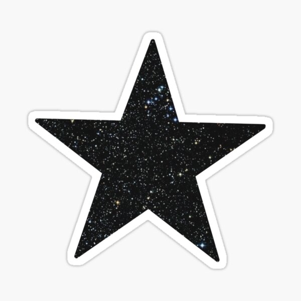 "Black glitter star" Sticker for Sale by Acreatess | Redbubble