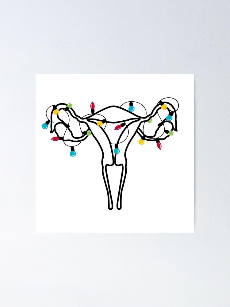 "CHRISTMAS UTERUS | UTERUS W/ XMAS LIGHTS" Poster for Sale by ...