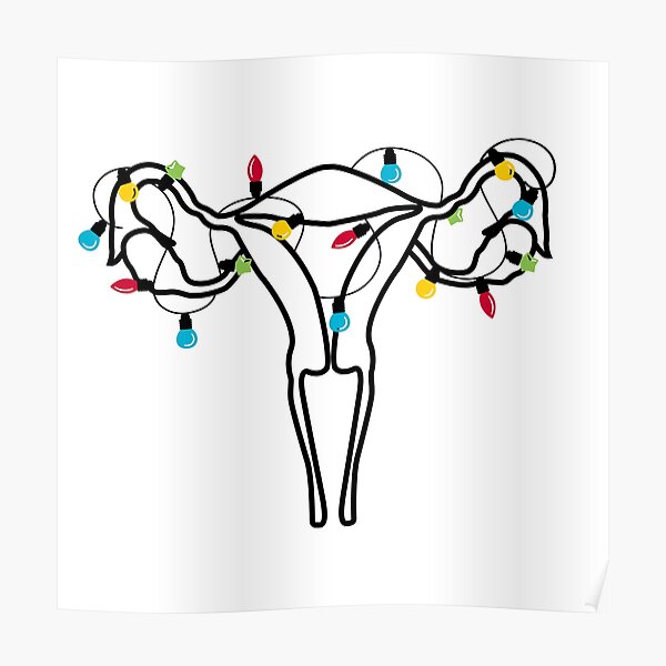 "CHRISTMAS UTERUS | UTERUS W/ XMAS LIGHTS" Poster for Sale by ...