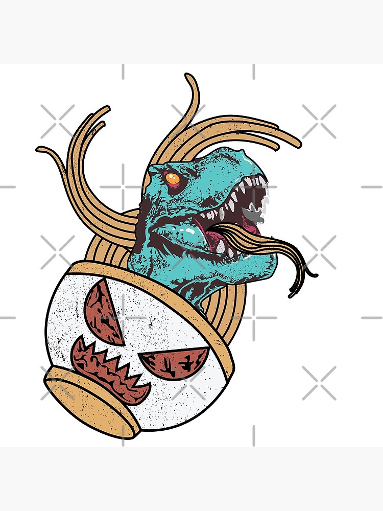 "Angry Ramen Bowel and Dinosaur" Poster for Sale by arwaIB | Redbubble