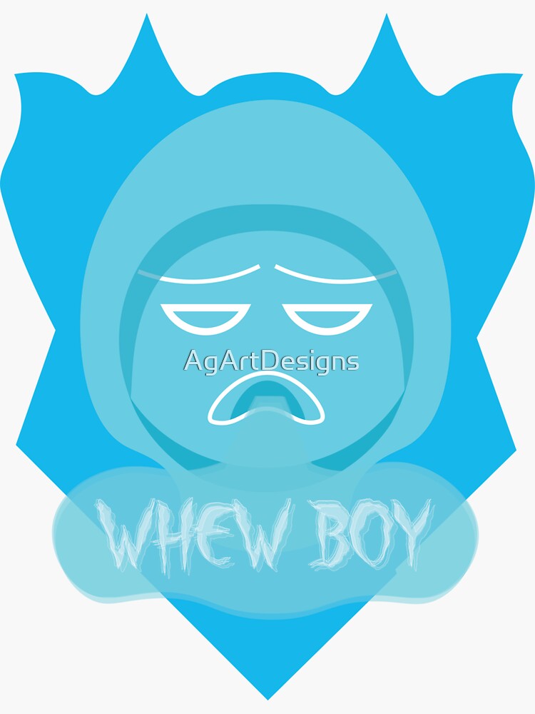 "Whew BOY (Exhausted)" Sticker for Sale by AgArtDesigns | Redbubble