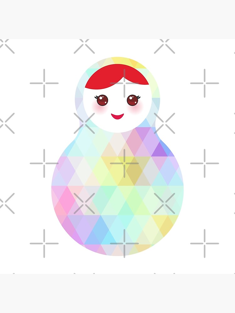"Matryoshka rainbow pastel colors Russian dolls matryoshka with bright ...
