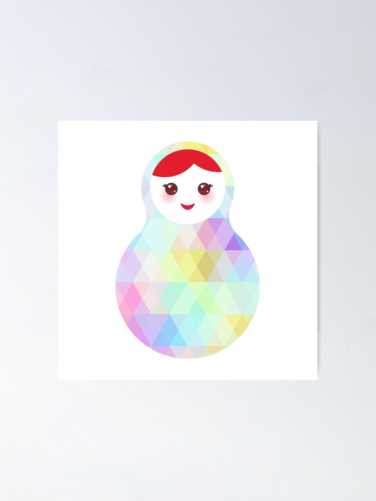 "Matryoshka rainbow pastel colors Russian dolls matryoshka with bright ...