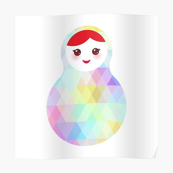 "Matryoshka rainbow pastel colors Russian dolls matryoshka with bright ...